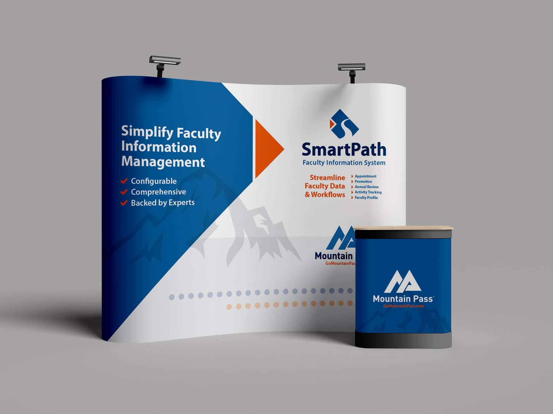 Mountain Pass Booth Design - Clarity Quest